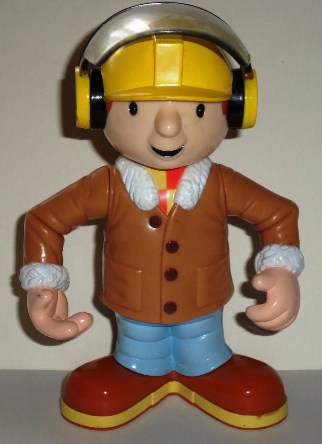 Hasbro 2001 Bob The Builder Plastic Figure w/ Safety Mask & Coat Loose Used