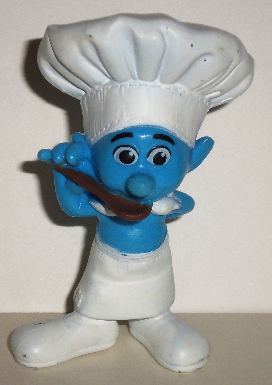 McDonald's 2011 Smurfs Chef Smurf PVC Figure Happy Meal Toy Loose Used