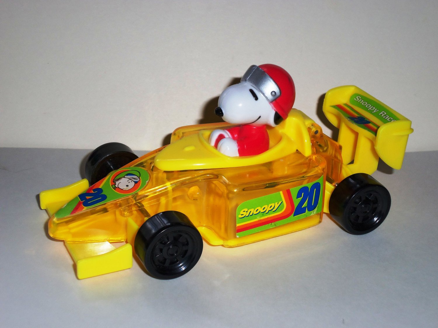 Peanuts Snoopy Candy Holder Toy Indy Race Car Galerie Loose Used