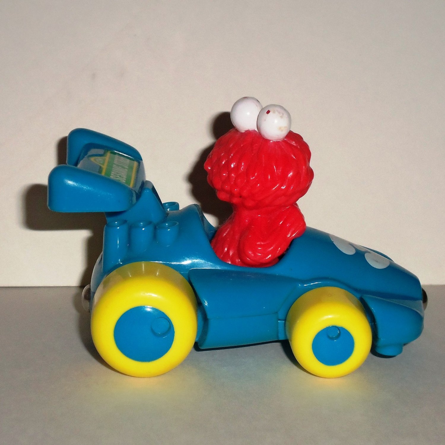 Tyco 1997 Sesame Street Elmo Plastic Racing Car #3 Loose Used