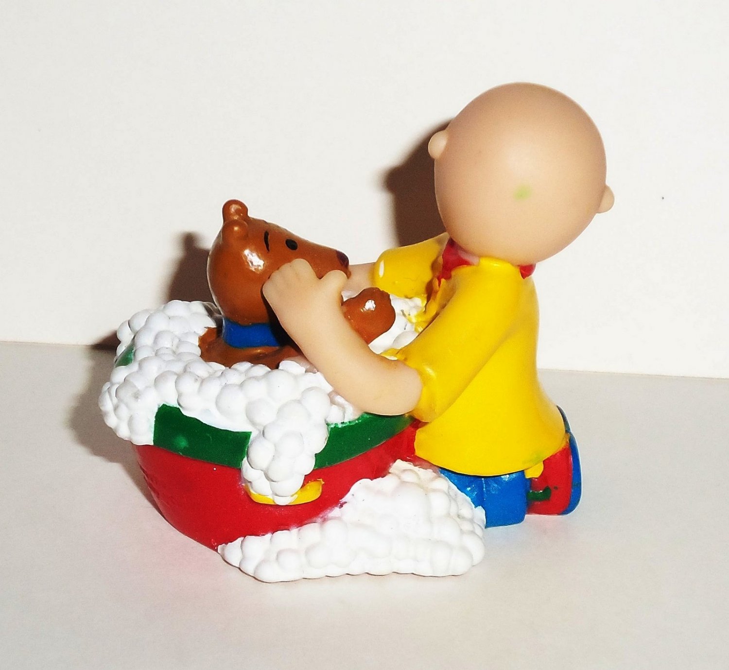 Caillou Giving Dog a Bath Vinyl Figure Playfully Yours Loose Used