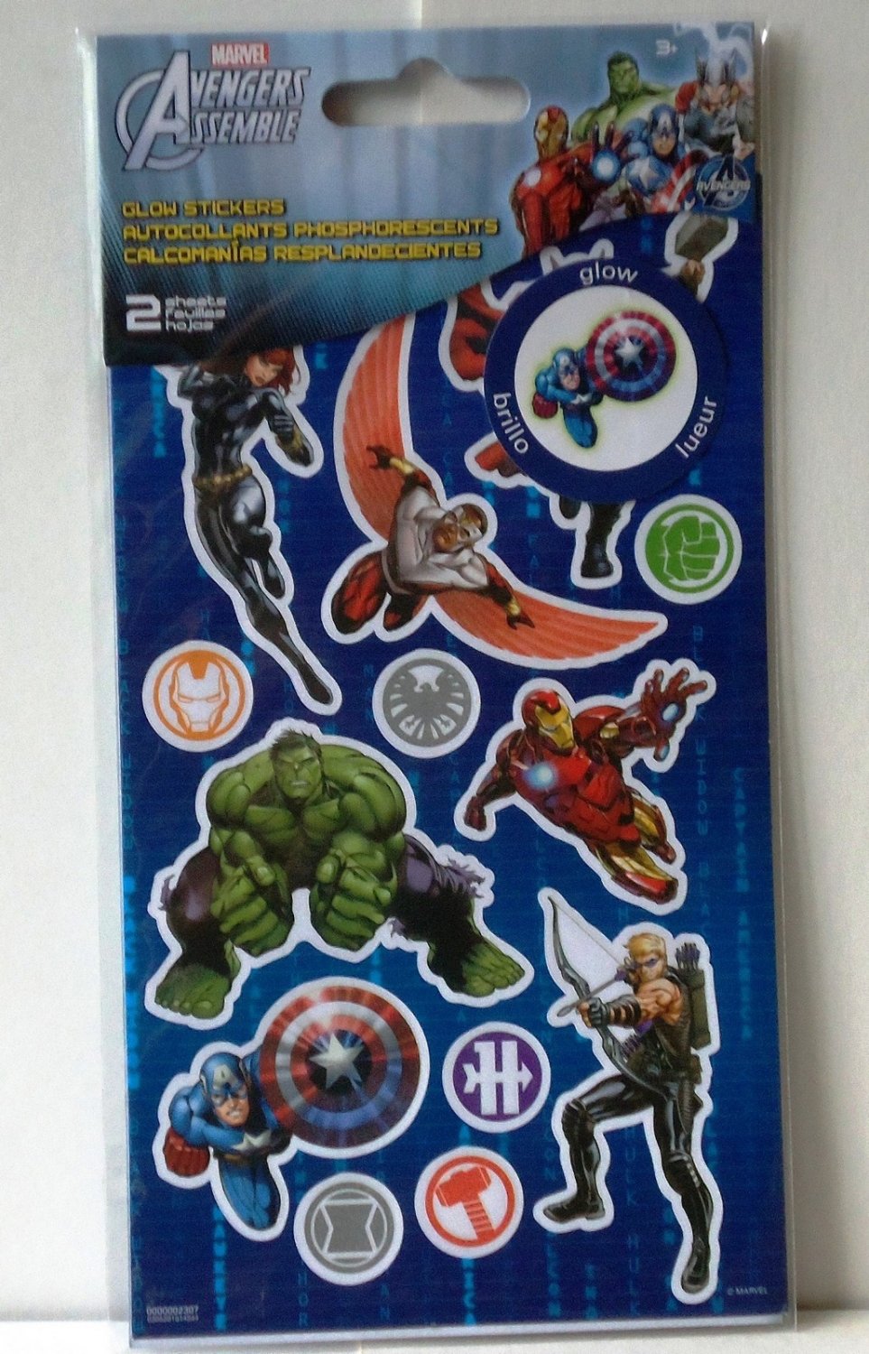 Marvel Avengers Assemble Glow in the Dark Stickers SandyLion New in ...