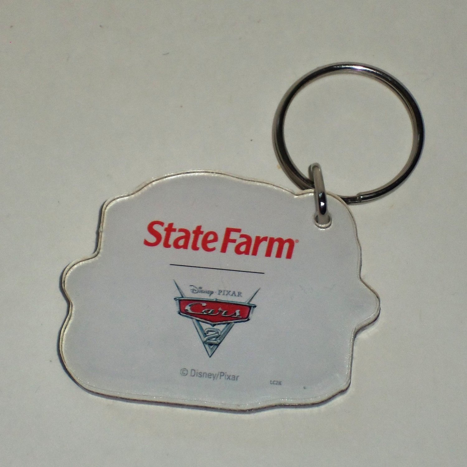 Disney Pixar Cars State Farm Insurance Mater Keychain Loose Used