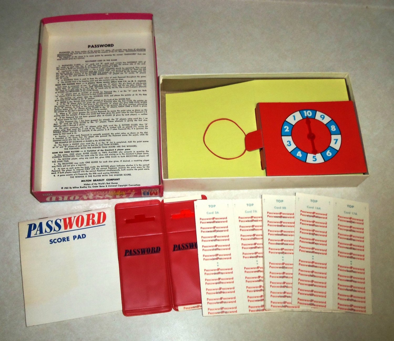 Vintage Password Board Game 17th Edition Milton Bradley Used