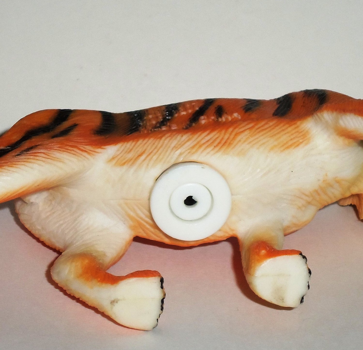 6.5" Long Plastic Tiger Toy Animal Figure Loose Used