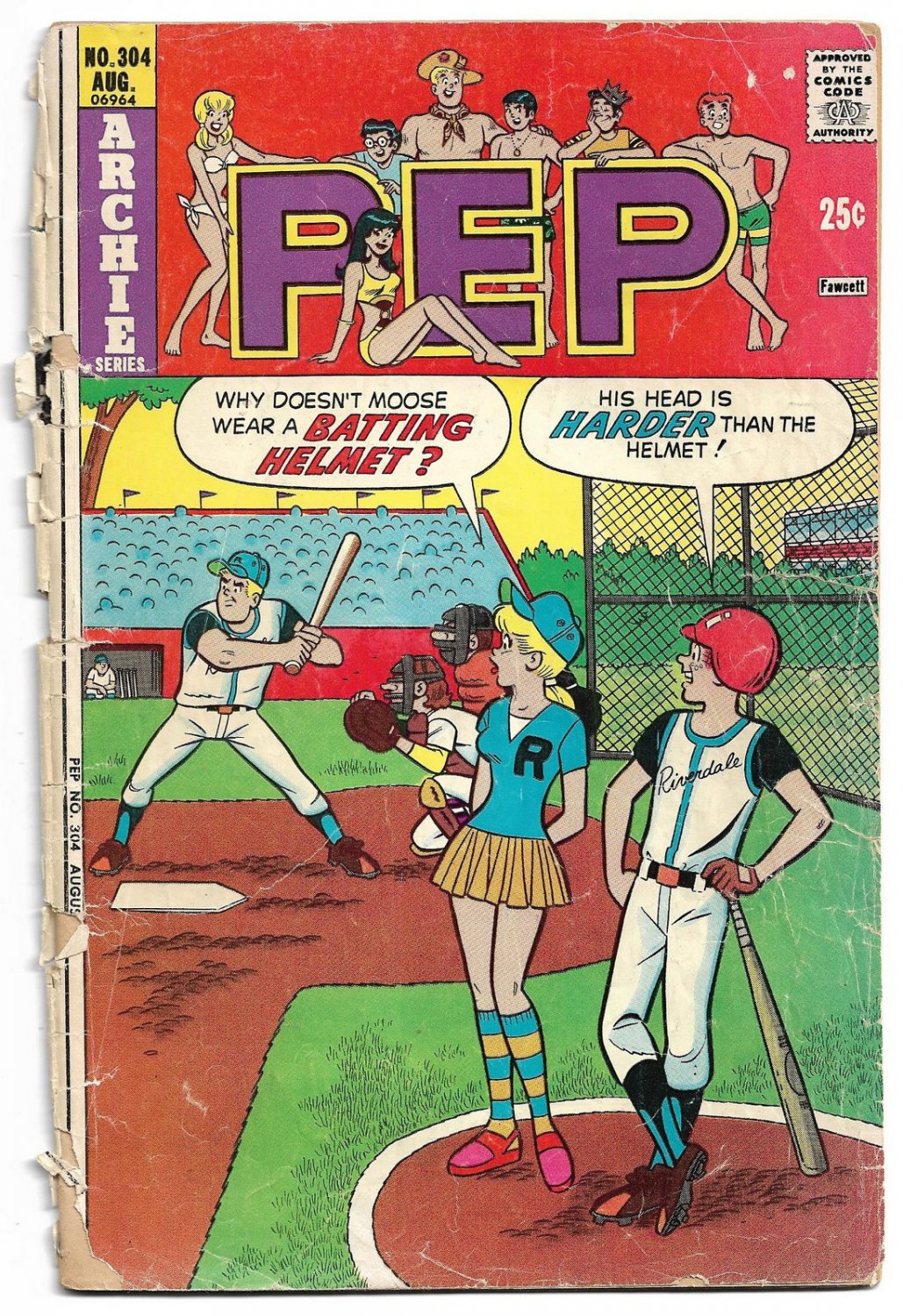 Pep Comics (1940 series) #304 Archie Comics Aug 1975 FR