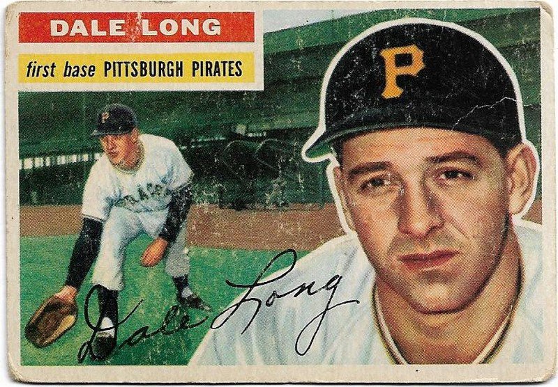 1956 Topps Baseball Card #56 Dale Long Pittsburgh Pirates FR
