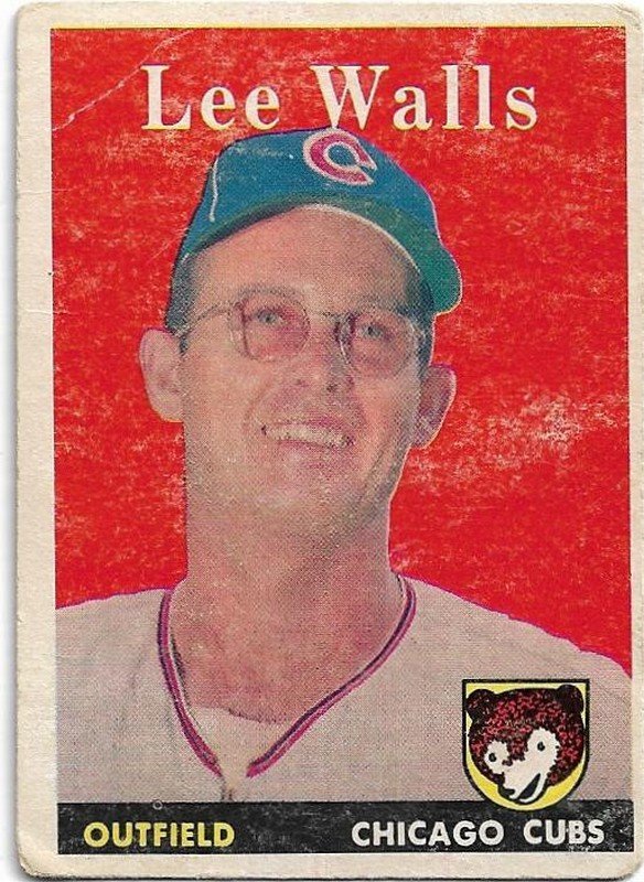 1958 Topps Baseball Card #66 Lee Walls Chicago Cubs FR