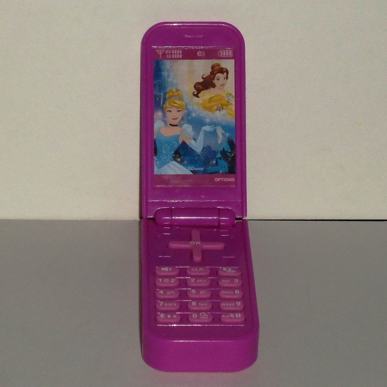 Disney Princess Toy Flip Cell Phone Imperial Toys 2013 Loose Used