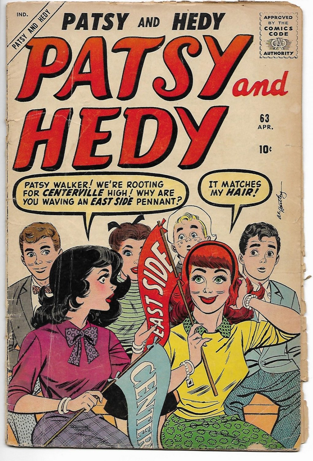 Patsy and Hedy (1952 series) #63 Marvel Comics Atlas April 1959 PR