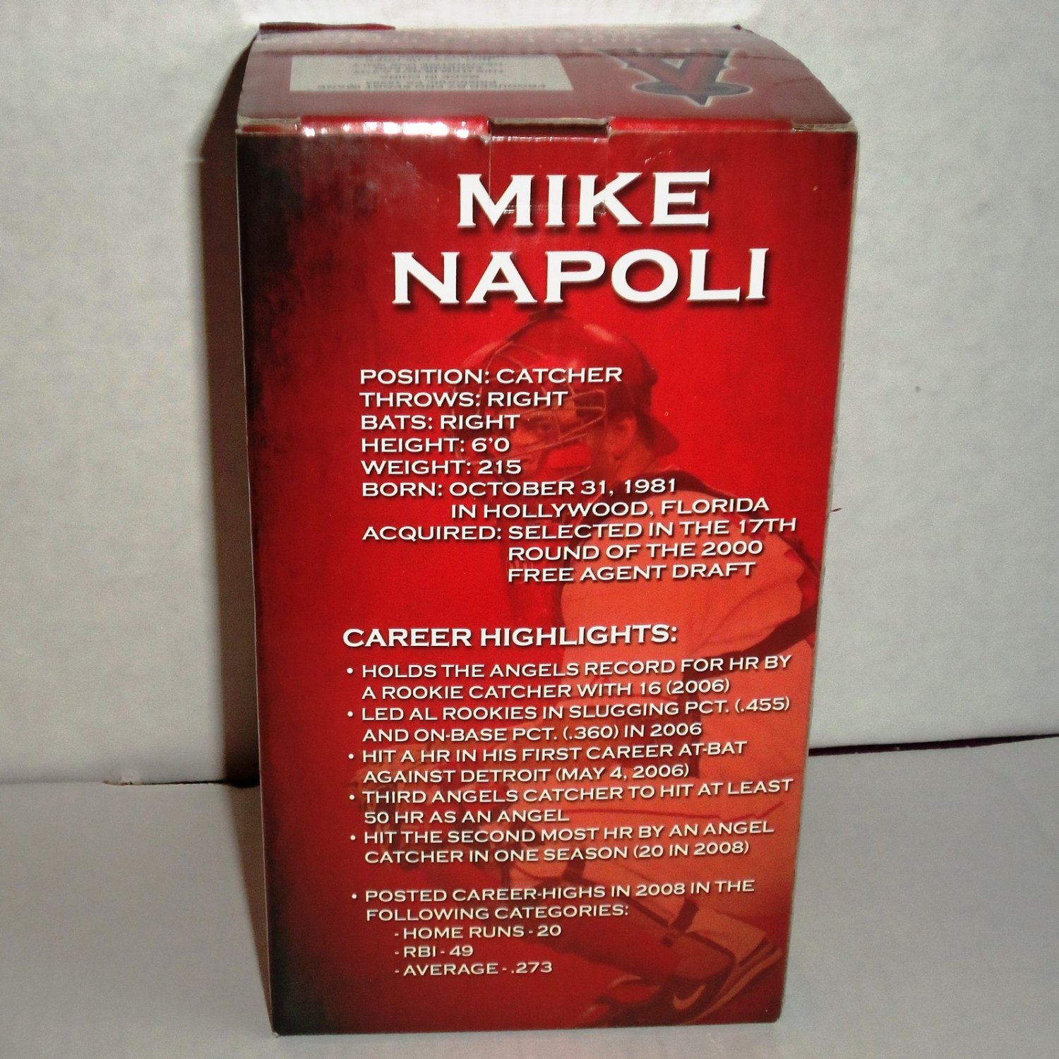 Mike Napoli 2009 Los Angeles Angels Bobblehead Doll SGA in Original Box