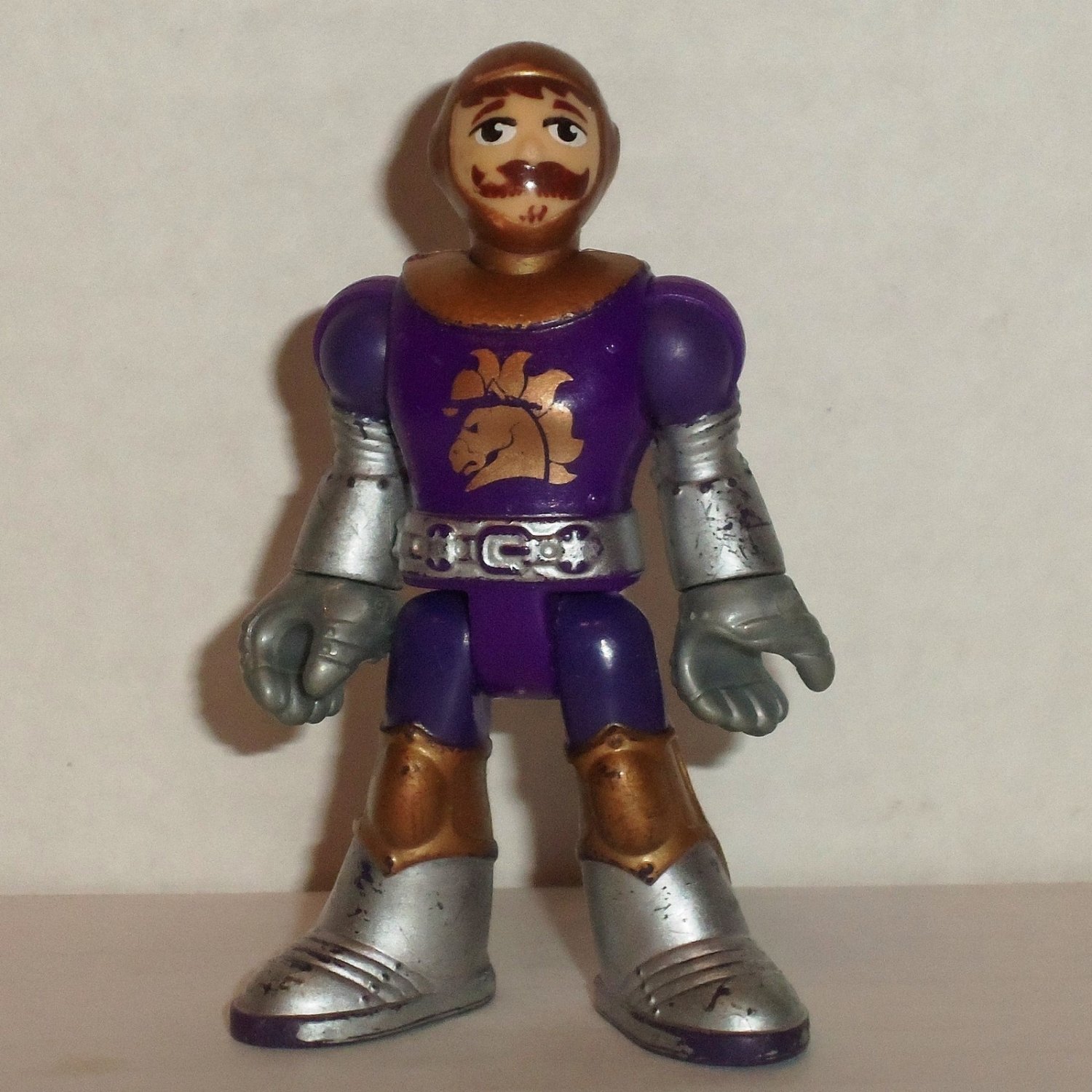Fisher-Price Imaginext Knight Figure w/ Purple Silver Gold Outfit Loose ...
