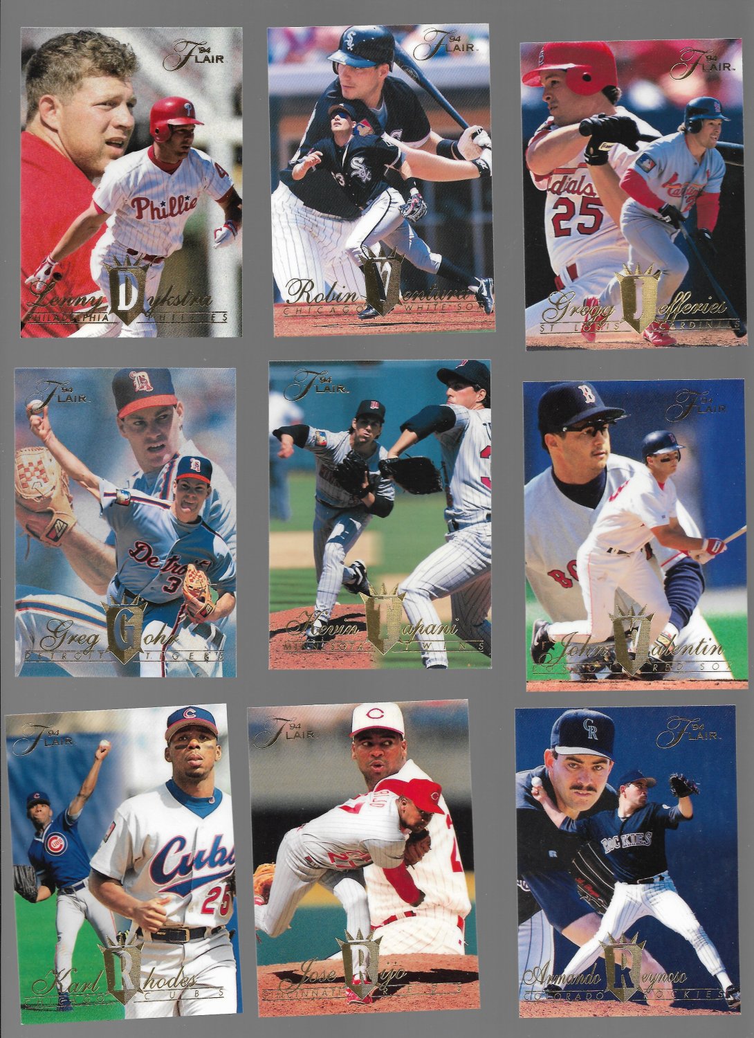 Lot of 25 Common 1994 Fleer Flair Baseball Cards NM or Better