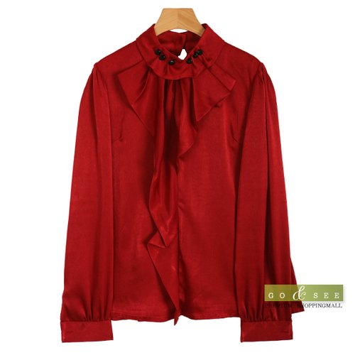 Formal Satin Blouse (Red Colour)