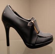 6 - Grey Zipper Ankle Platform Bootie