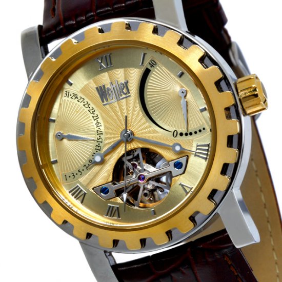 WOHLER MARX MENS 38J AUTOMATIC LUXURY WATCH CHAMPAGNE
