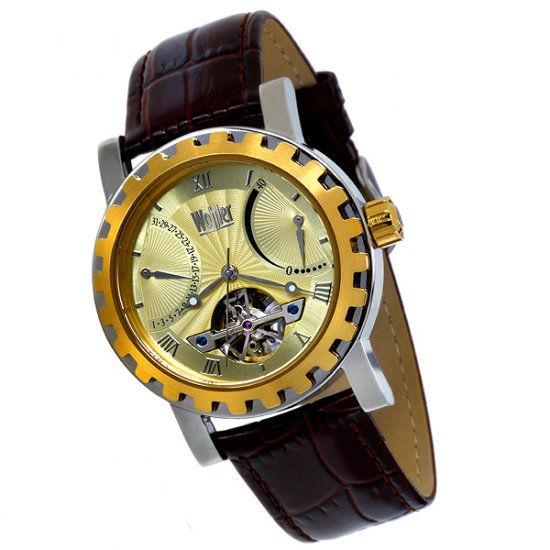 WOHLER MARX MENS 38J AUTOMATIC LUXURY WATCH CHAMPAGNE