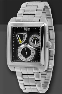 WOHLER SCHUBERT MENS 28 JEWEL AUTOMATIC STAINLESS STEEL BRACELET WATCH NEW