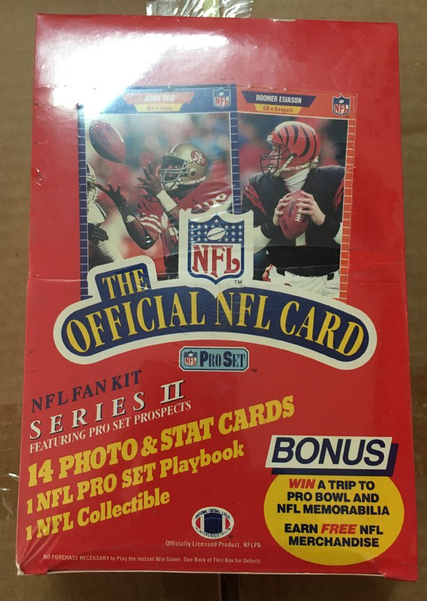 1989 PROSET FOOTBALL SERIES 2 WAX BOX