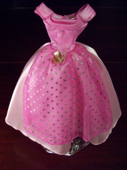 Original BARBIE FASHION Fuschia Pink Sparkle Formal Ball Gown Dress ...