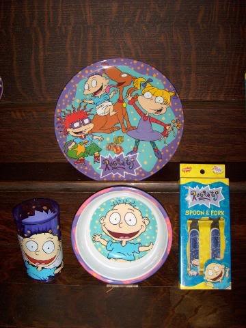 1997 Zak Designs Rugrat's 5 Piece Toddler Children's Dining Plate Set ...