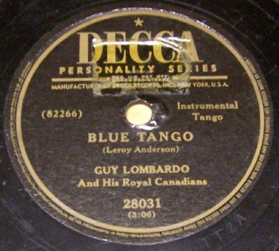 Blue Tango 78 RPM Record on DECCA Label