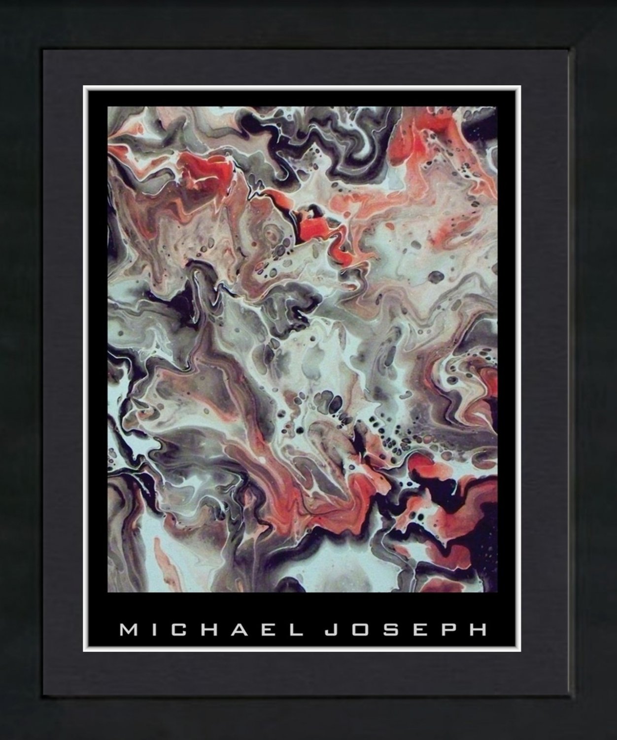 ABSTRACT ART framed SIGNED PRINT ON by MICHAEL JOSEPH