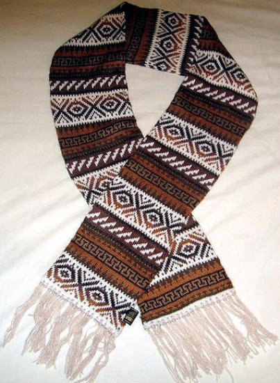 Ethnic peruvian scarf, shawl made of Alpaca wool
