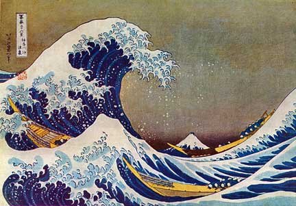 "The Great Wave" Japanese Art Print by Hokusai