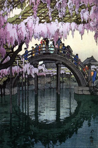"Kameido Bridge" Japanese Art Print by Yoshida Japan