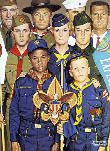 America's Boypower 22x30 Boy Scout Art by Norman Rockwell Hand Numbered