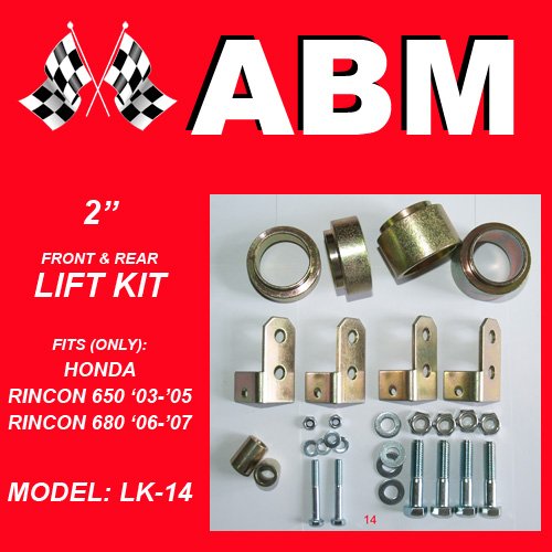 2" ATV QUAD LIFT KIT fits 2003-2005 HONDA RINCON 650 & 2006-2007 HONDA ...