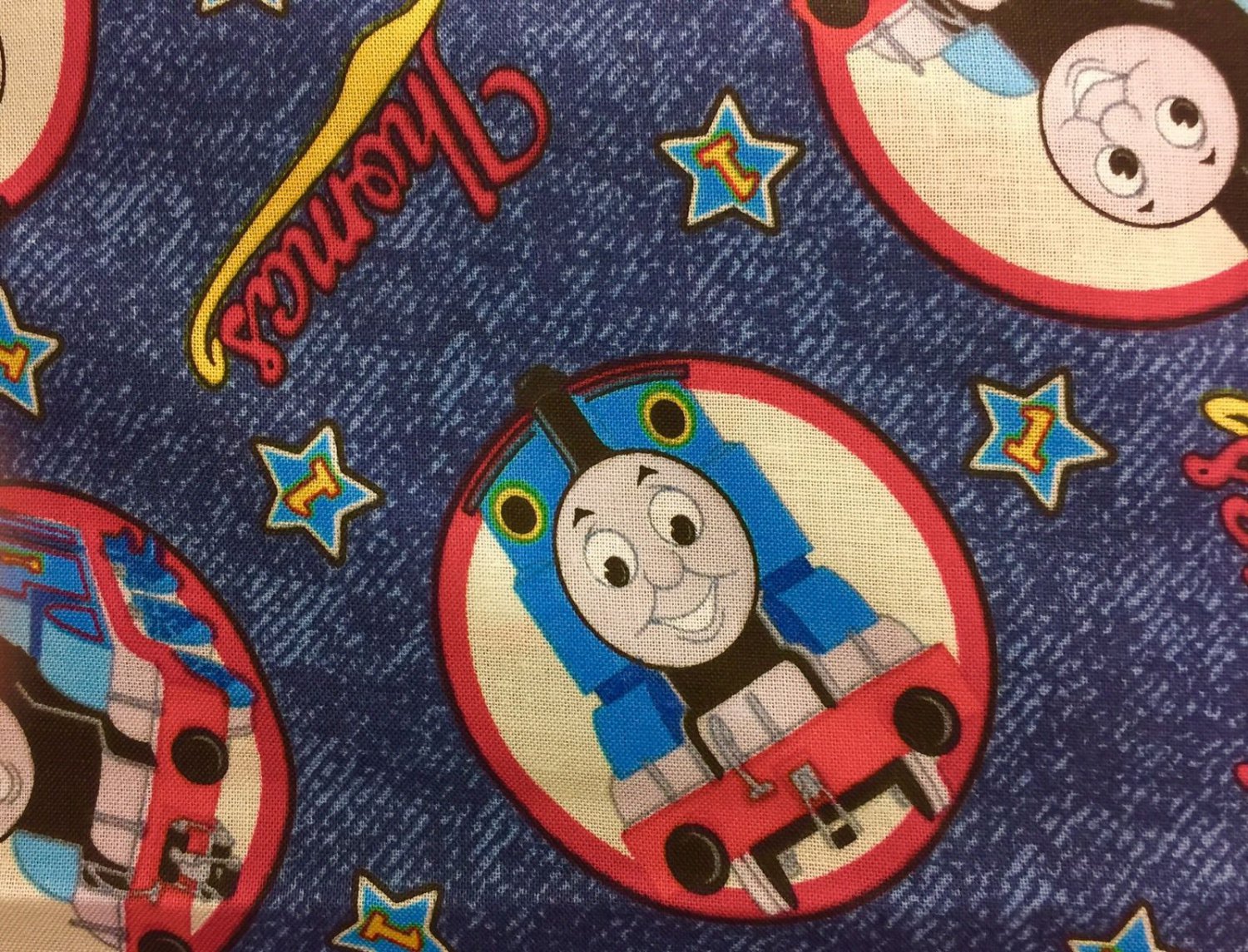 Thomas The Train Valance HaNdMaDe Window Topper Cotton fabric 43"W x 15"L