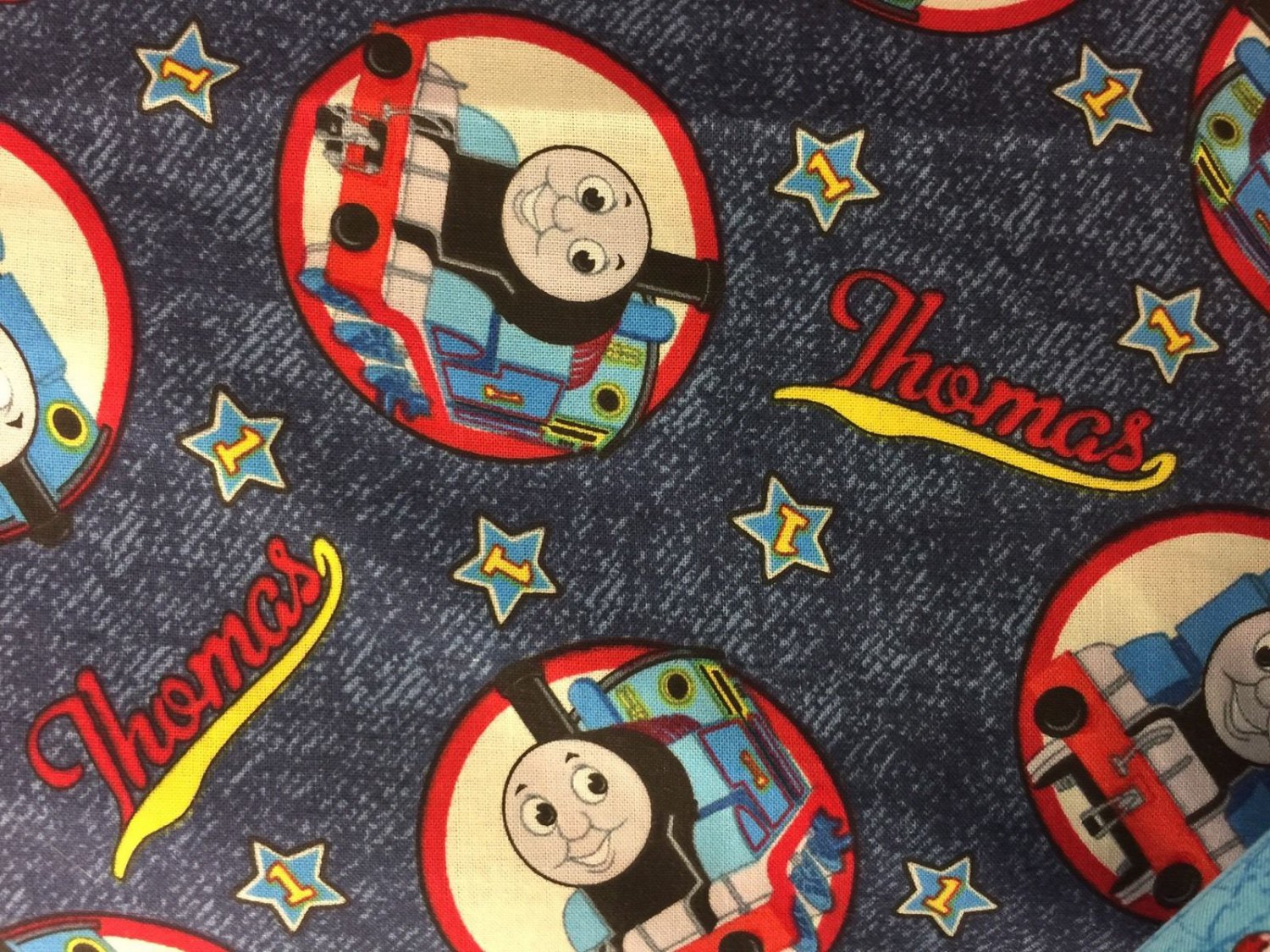 Thomas The Train Valance HaNdMaDe Window Topper Cotton fabric 43"W x 15"L