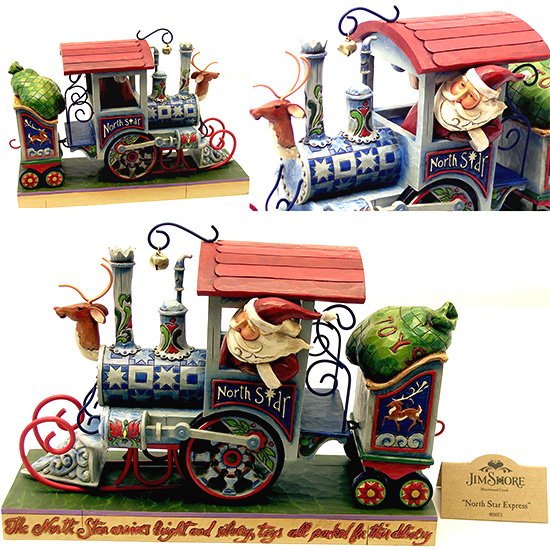 JIM SHORE Stone Resin Jim Shore Christmas Train with Santa - 20-4011073
