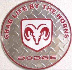 C-022 Dodge Logo Emblem Circular Circle Round Sign