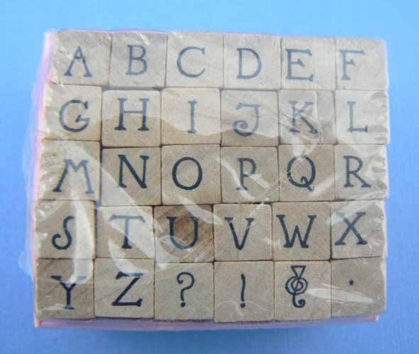 Mini Alphabet Rubber Stamp Set by Studio / Hampton Arts - Upper Case ...