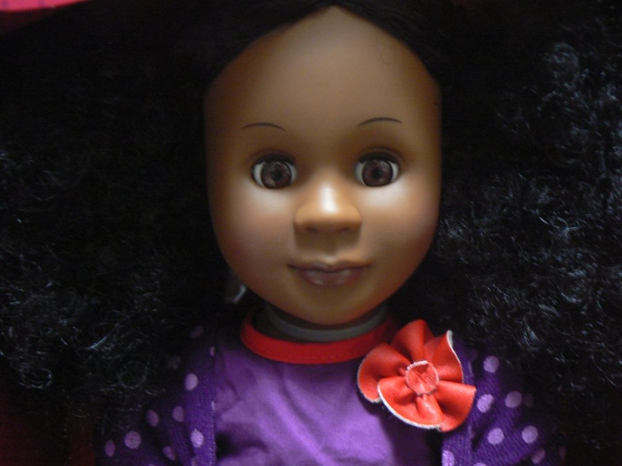 Our Generation 18 Inch Doll Abrianna Black Curly Hair Brown Eyes Aa