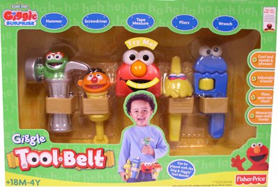 Fisher-Price Sesame Street Giggle Tool Belt--Set of 3
