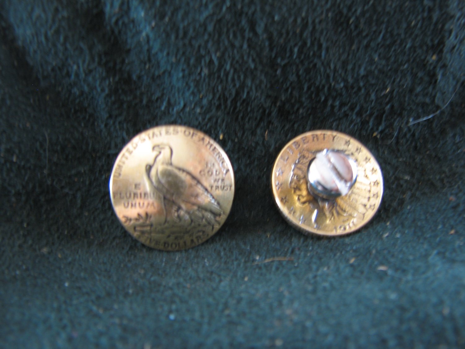 3 - $5 Gold Piece Conchos - Tails
