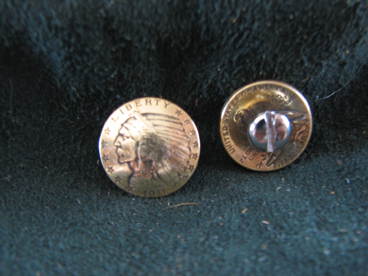 3 - $5 Gold Piece Conchos - Heads side