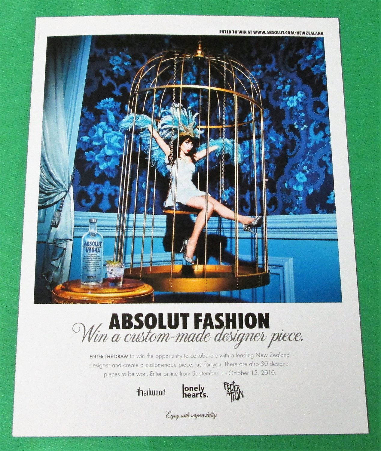 ABSOLUT FASHION Vodka Magazine Ad From New Zealand Featuring Zooey ...