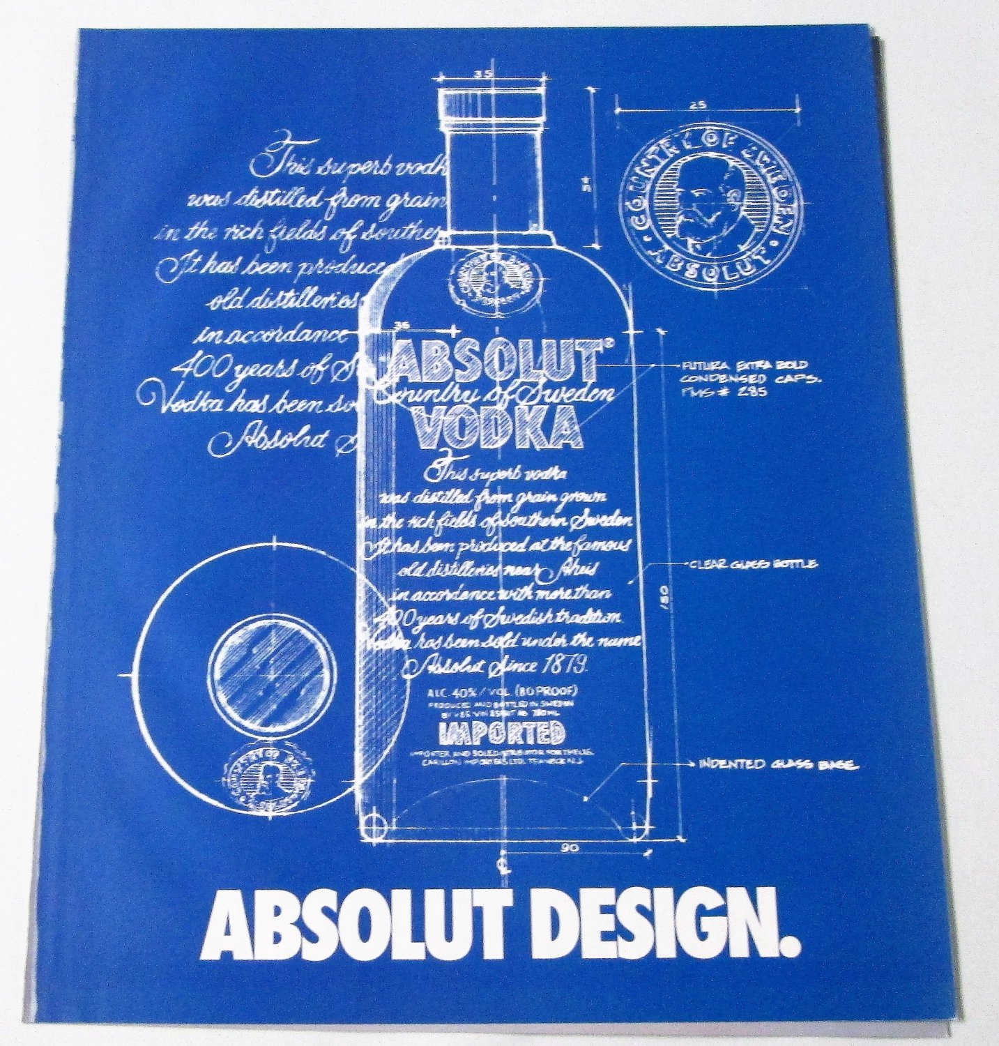 ABSOLUT DESIGN Vodka Magazine Ad - 12 PAGES