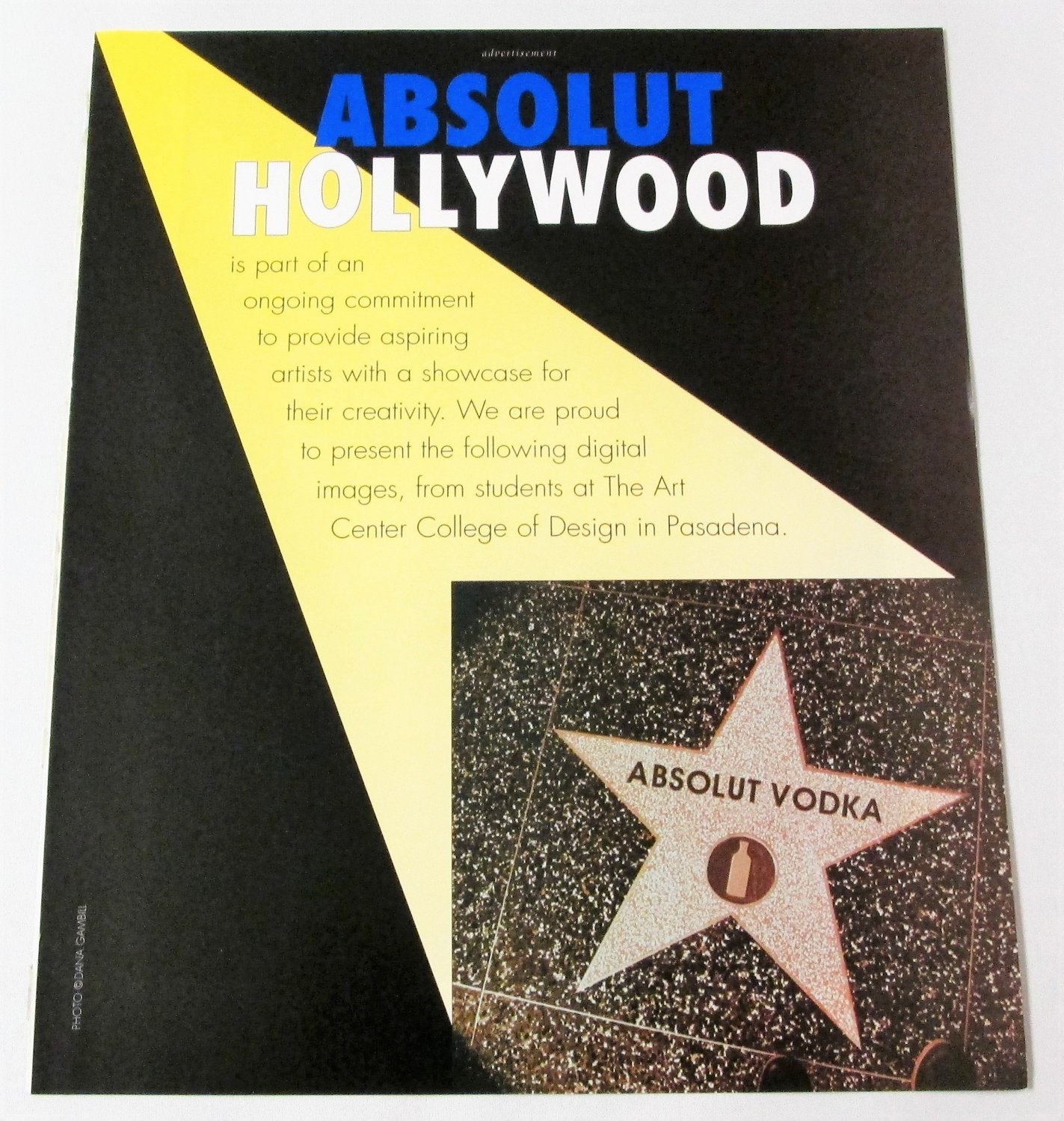 ABSOLUT HOLLYWOOD Vodka Magazine Ad - 10 PAGES