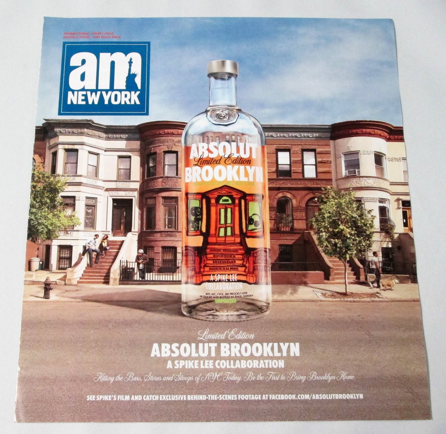ABSOLUT BROOKLYN Spike Lee Collaboration Vodka Magazine Ad