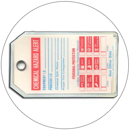 Chemical Hazard Plastic Duro-Tag - 5 1/2"H x 3 1/4"W - Emedco No. NFPA-53TG