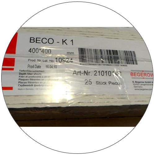 Beco Filter Sheets Box 25 No. KD5, KD 5 (New In Stock)