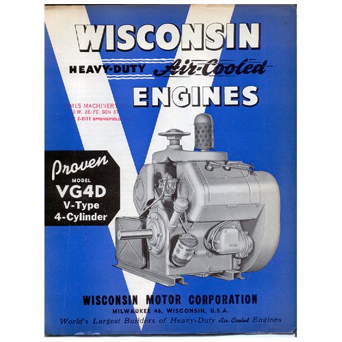 Original Wisconsin Engines Promotional Brochure VG4D V Engines No. S ...