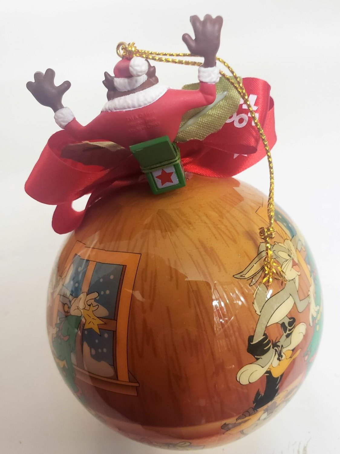 Looney Tunes Collectible Ball Ornament - Jack n' The Box Taz Santa