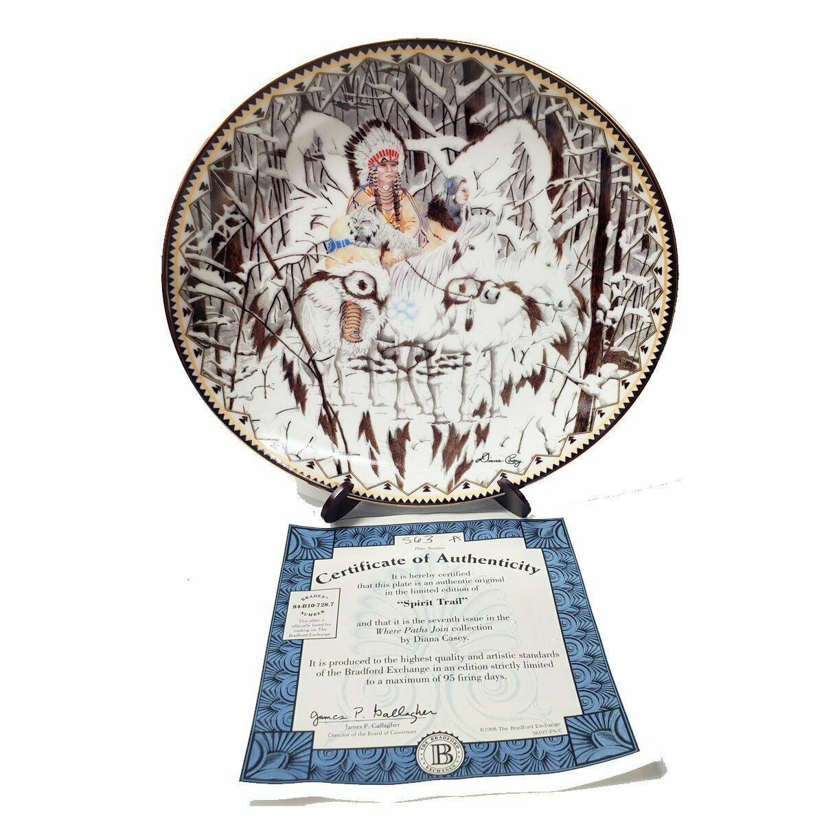Native American Indian Collector Plate "Spirit Trail" from Where The ...